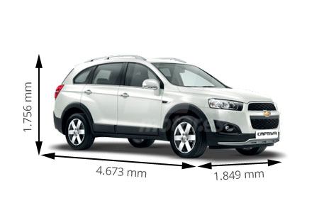 Medidas Chevrolet Captiva: longitud, anchura, altura y maletero - Motor.es