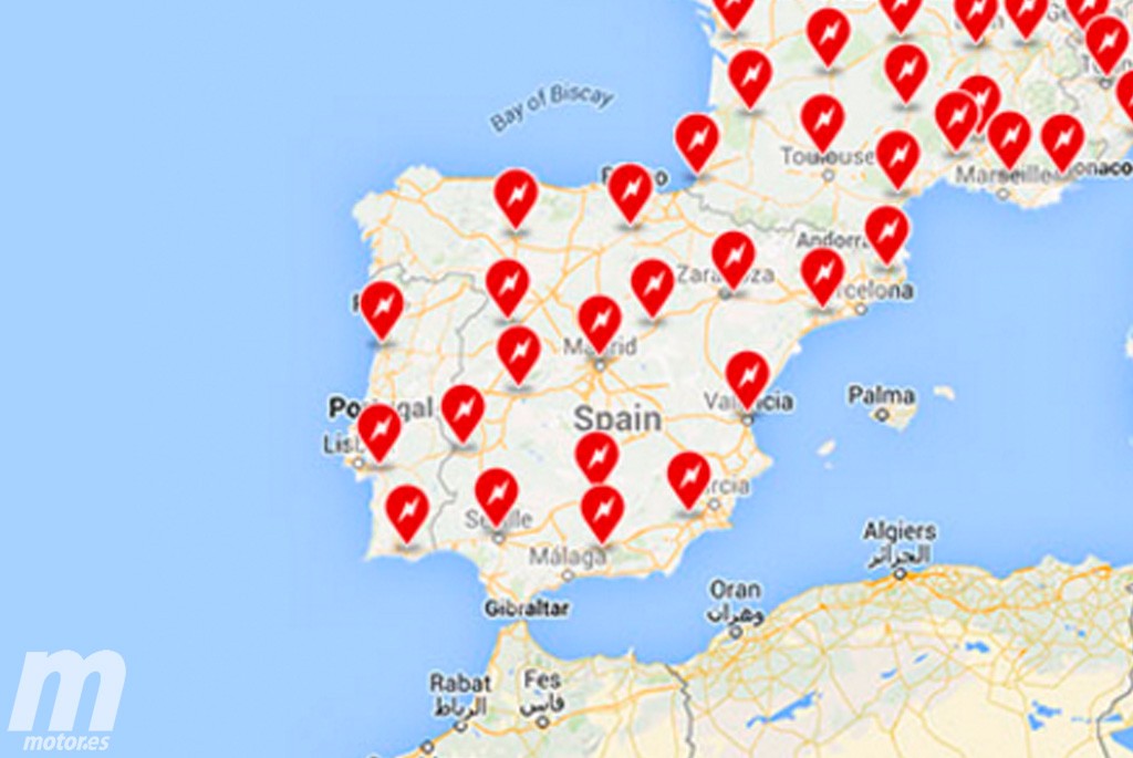 Así será el mapa de supercargadores de Tesla en España para finales de ...