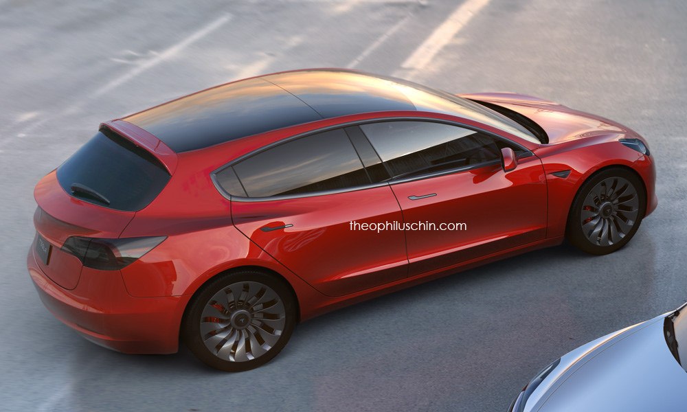 Así podría ser el Tesla Model 3 Hatchback - Motor.es