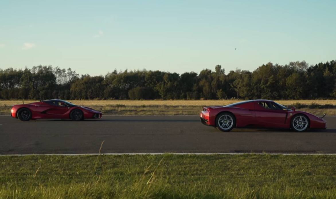 Drag race: Ferrari Enzo vs. Ferrari LaFerrari [vídeo] - Motor.es